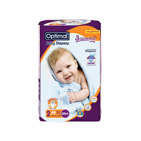 Optimal Baby Diaper (2) Mini (3-6Kg)-Value Pack-48 Pcs | Diapers ...